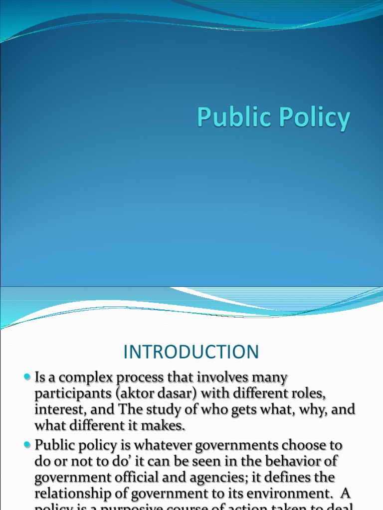 Understanding Public Policy Definitions | PDF | Advocacy Group | Policy