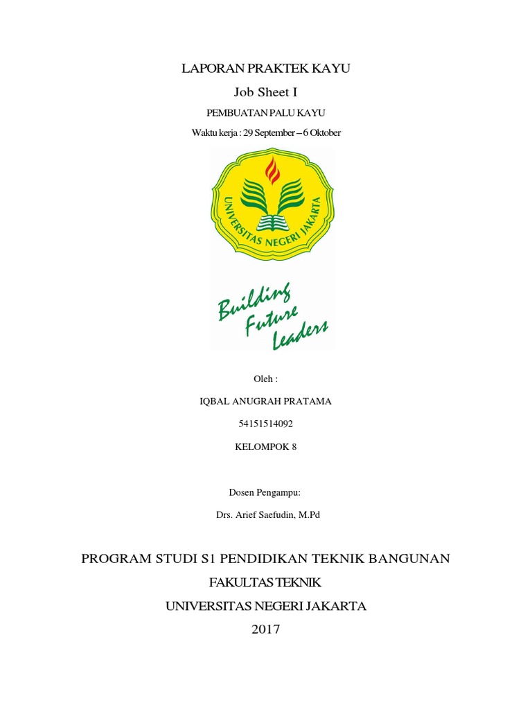 Job Sheet 1 - Palu Kayu - Iqbal Anugrah P - 5415154092 - PTB | PDF