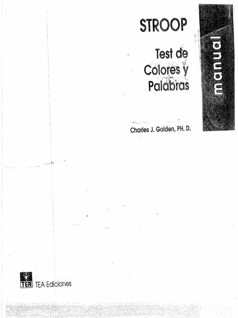 Manual Del Stroop | PDF