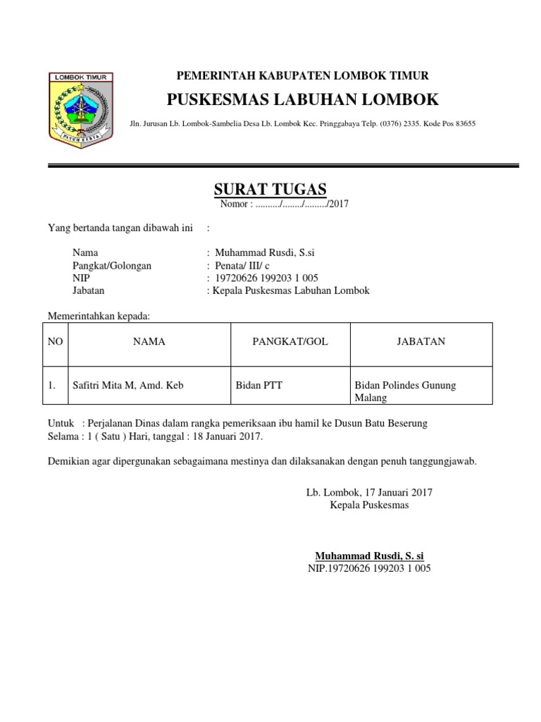 Surat Tugas SPJ | PDF