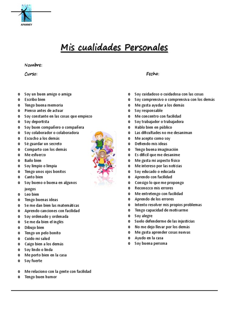Mis cualidades Personales