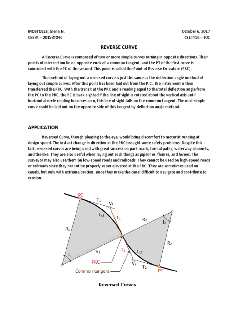 CEET416 - Reverse Curves | Tangent | Angle