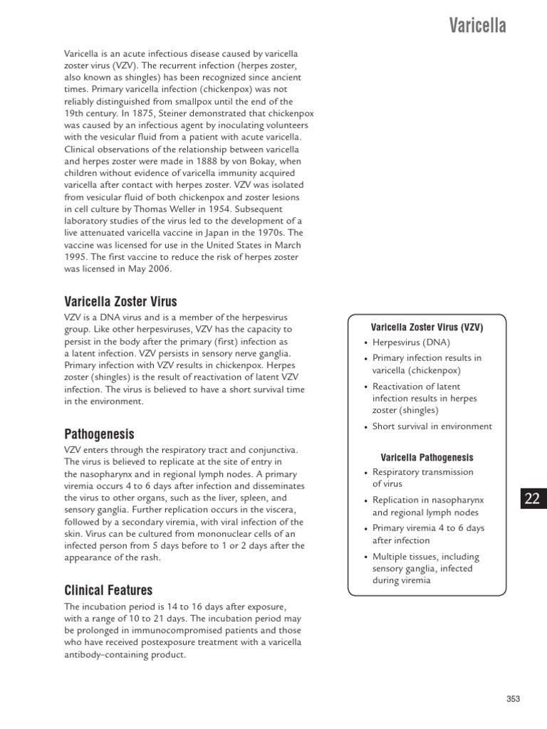 22 Varicella Pink Book | PDF | Herpes Simplex | Vaccines