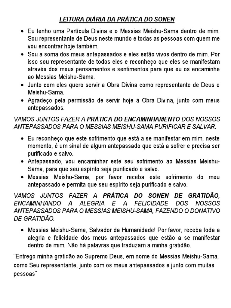 Leitura Diaria Pratica Do Sonen | PDF