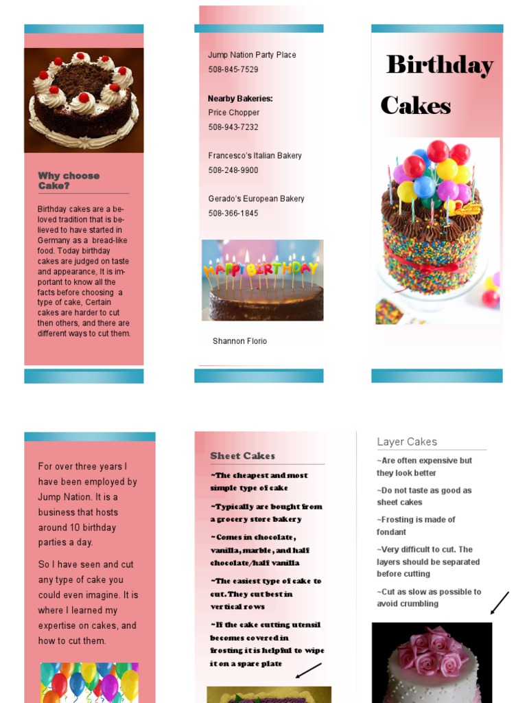 cake brochure | Cakes | Baking