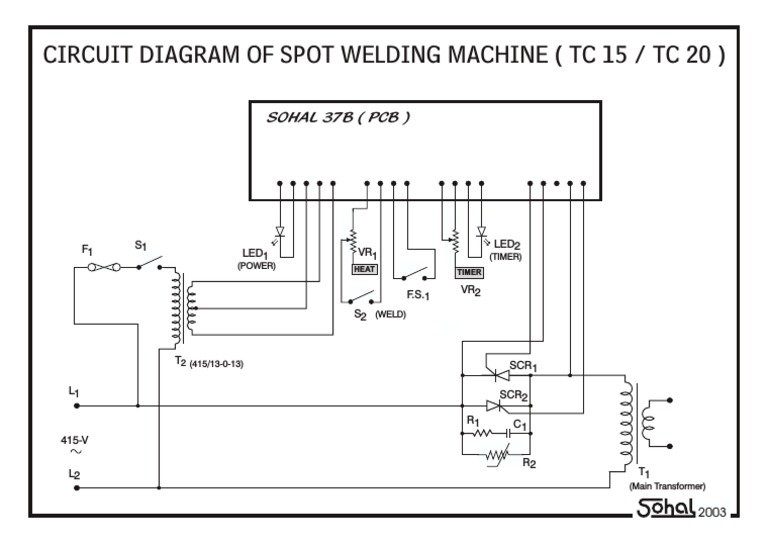 Circuit Diagram of Spot Welding Machine (tc15tc20) PDF | PDF ...
