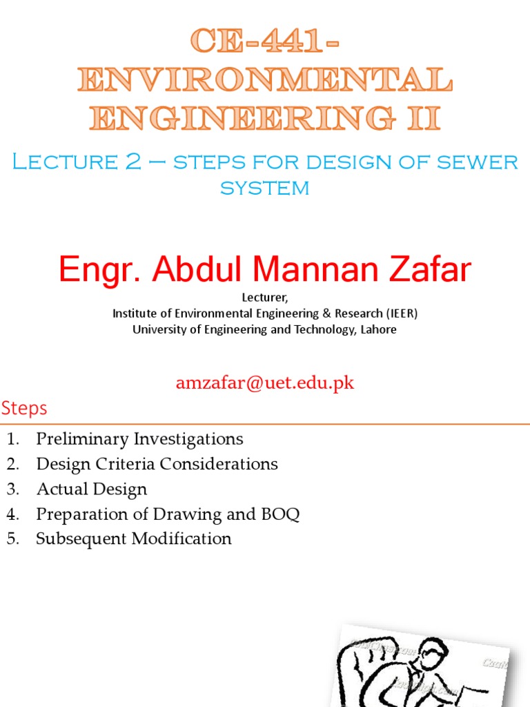 Lec 2-Week 1 - (Design of Sewer System) | PDF | Sanitary Sewer ...