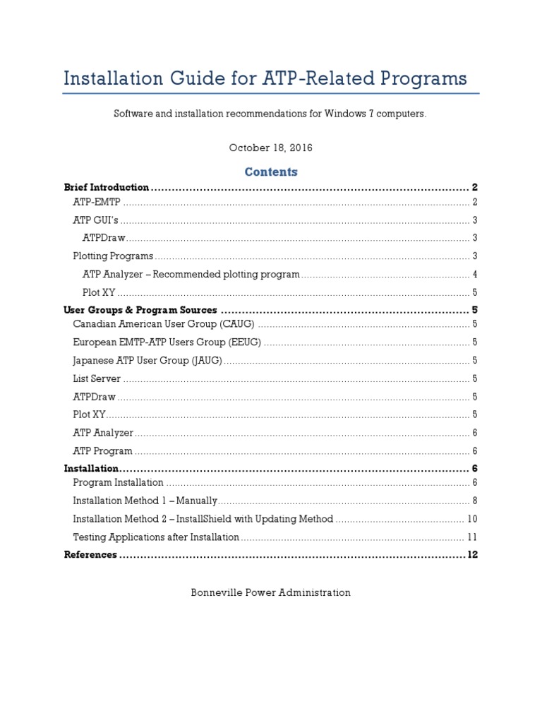 ATP Installation Guide | Download Free PDF | Installation (Computer Programs) | Graphical User ...