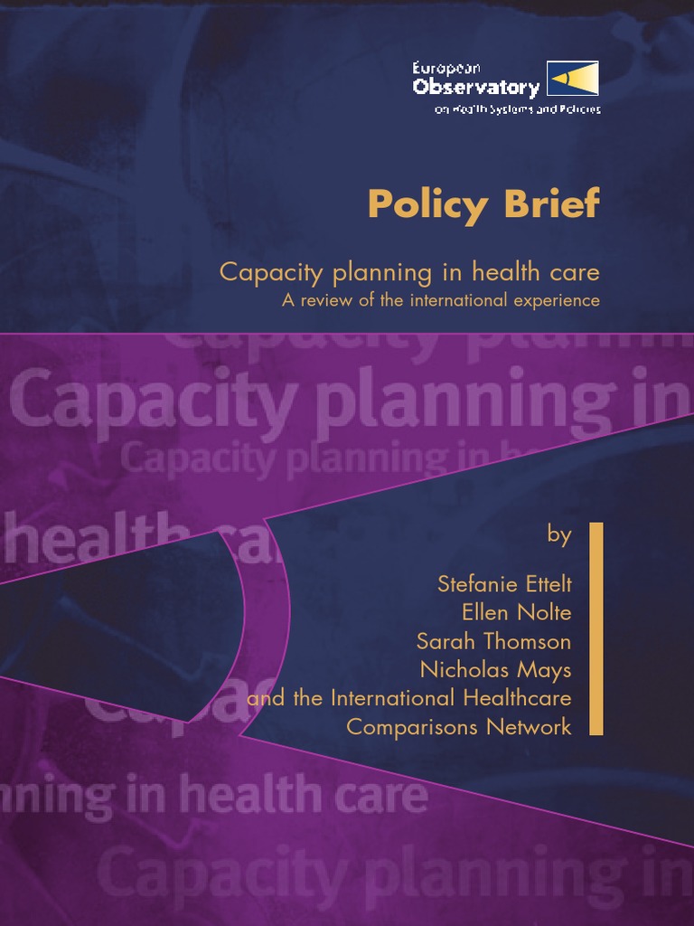 Policy Brief: Capacity Planning in Health Care | PDF | Health System ...