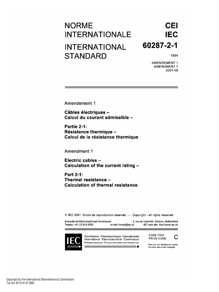 Iec 60287 2 1 2001 PDF | PDF