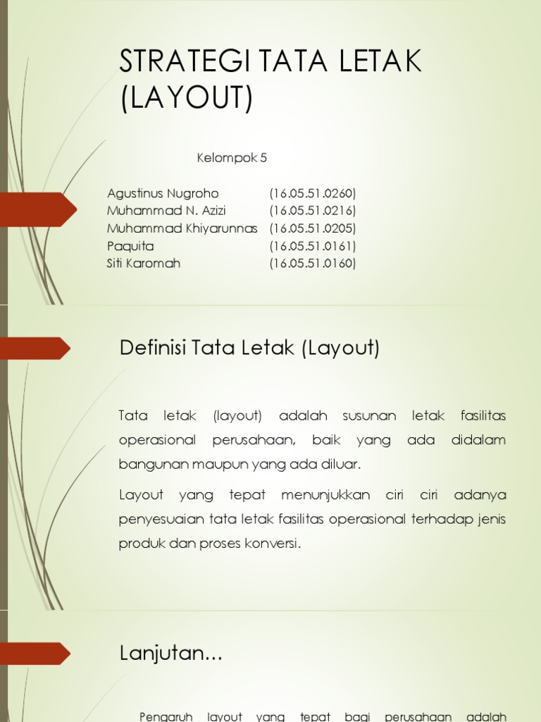 Strategi Tata Letak (Layout) | PDF | Bisnis | Komputer