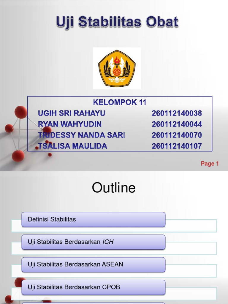 Uji Stabilitas Obat | PDF