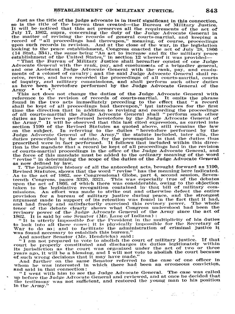 Establishment of Military Justice | PDF | Judge Advocate General's ...