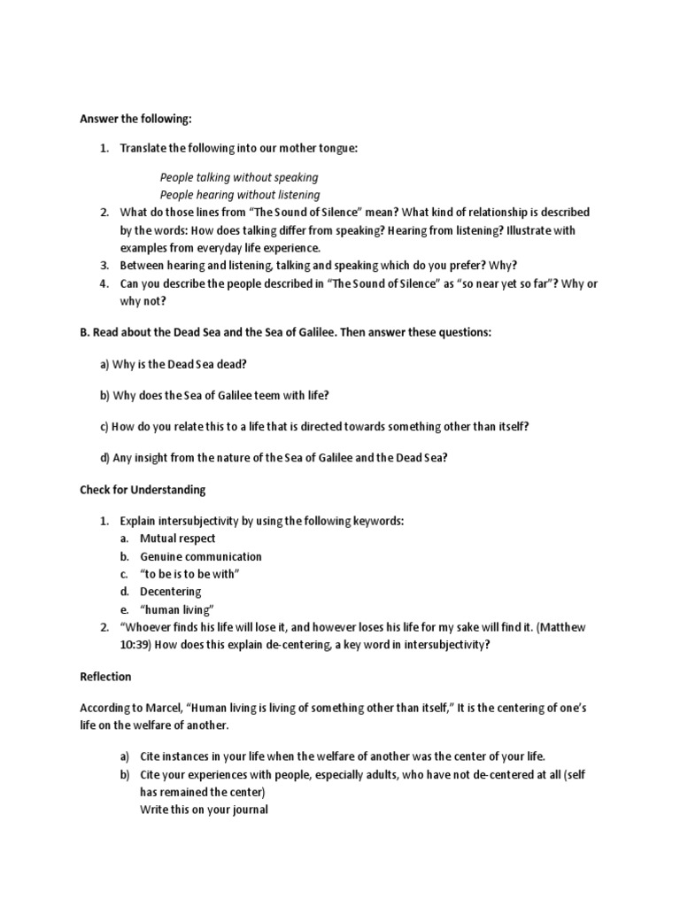 Answer The Following:: People Talking Without Speaking People Hearing ...