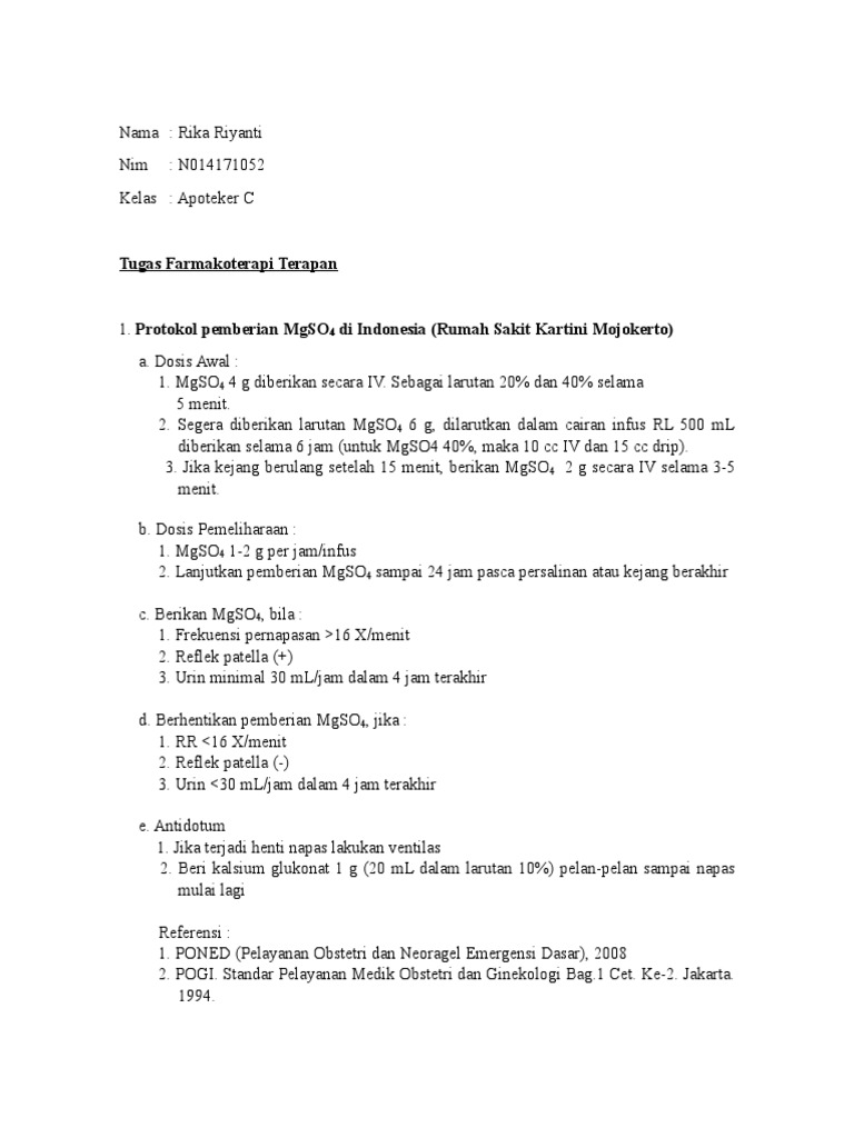 Penatalaksanaan Preklamsia | PDF | Kesehatan Holistik