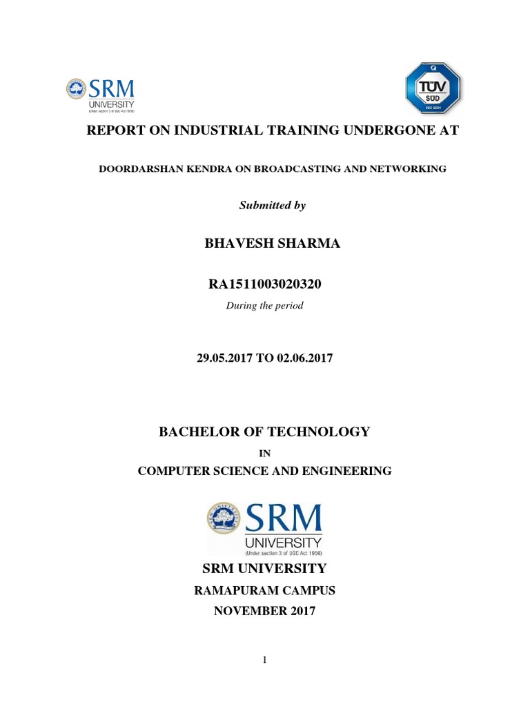 Industrial Training Report (Uniq Tech.) - Final | PDF | Broadcasting ...