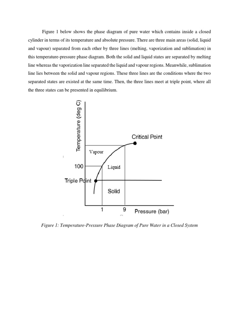 Figure 1: Temperature-Pressure Phase Diagram of Pure Water in A Closed ...
