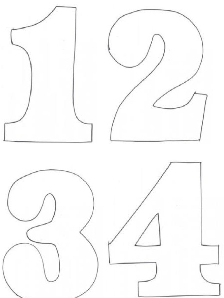 Molde de Numeros | PDF