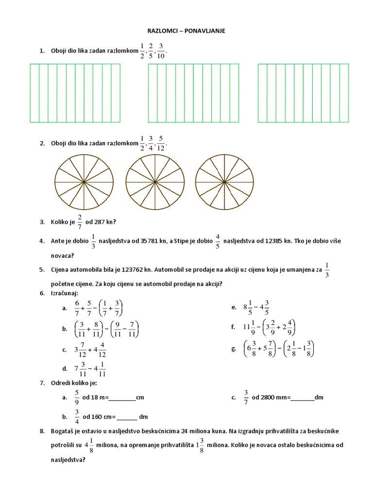 RAZLOMCI Ponavljanje | PDF