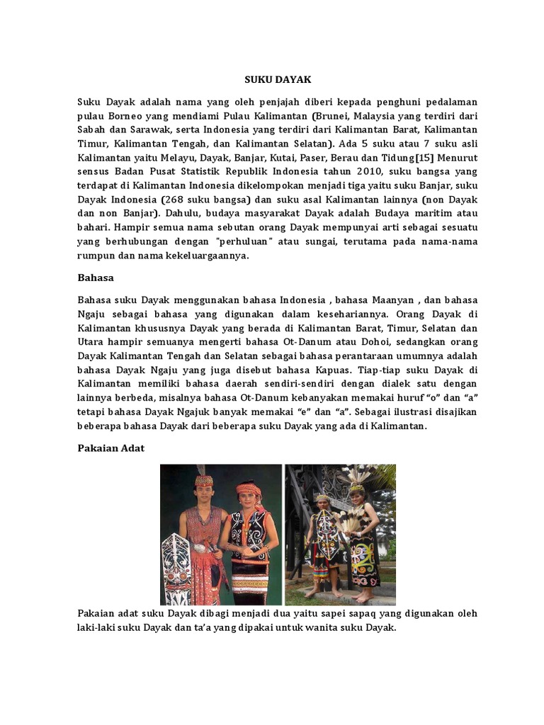 Suku Dayak | PDF