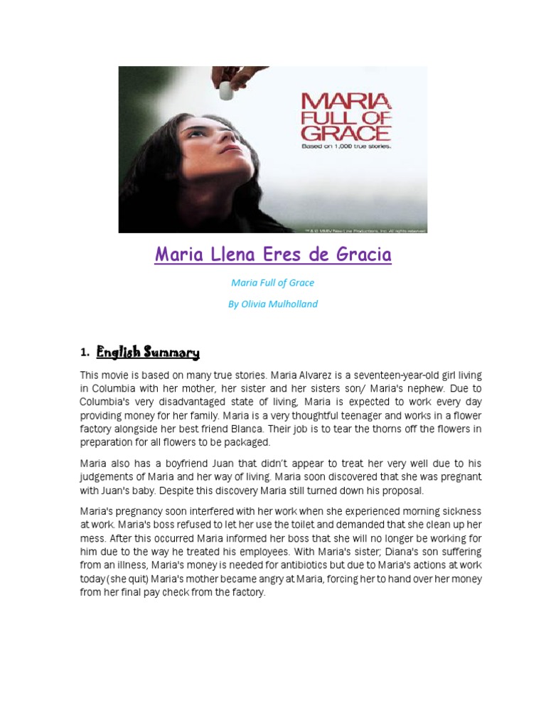 Maria Llena Eres de Gracia: English Summary | PDF