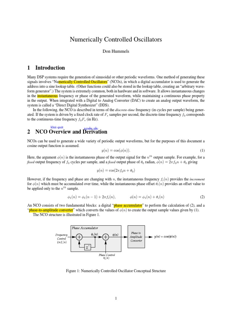 NCO Tutorial | PDF | Phase (Waves) | Applied Mathematics