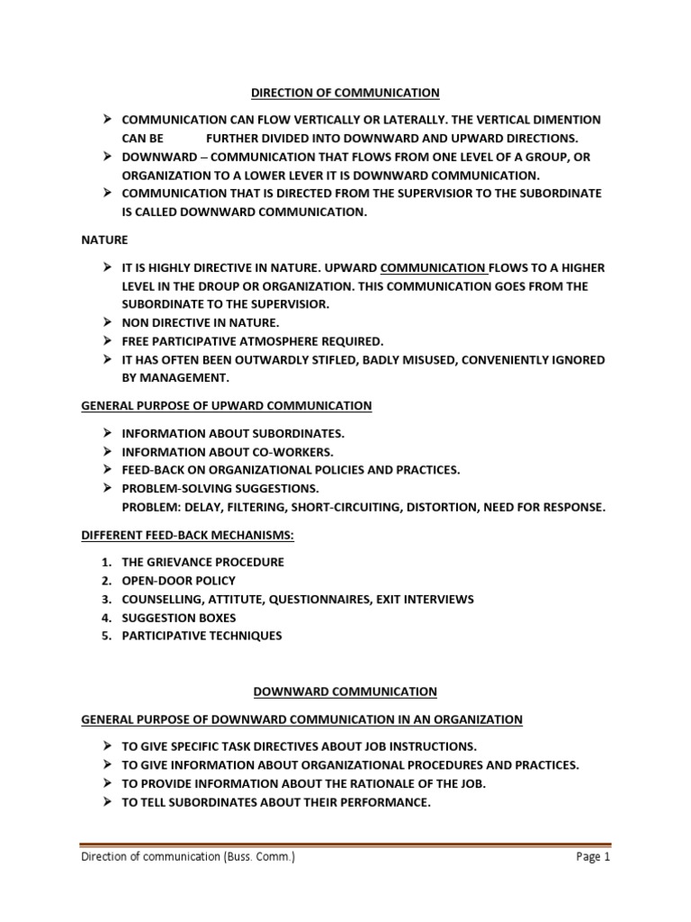 Direction of Communication | PDF | Rumor | Communication