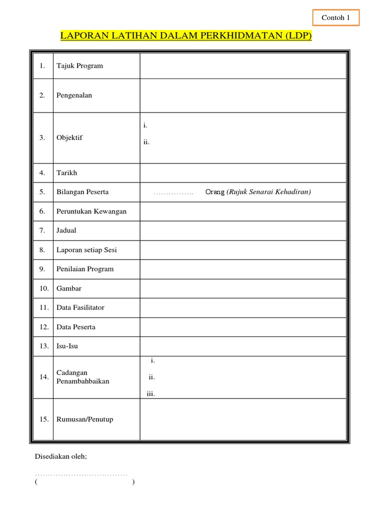 Pelaporan LDP | PDF