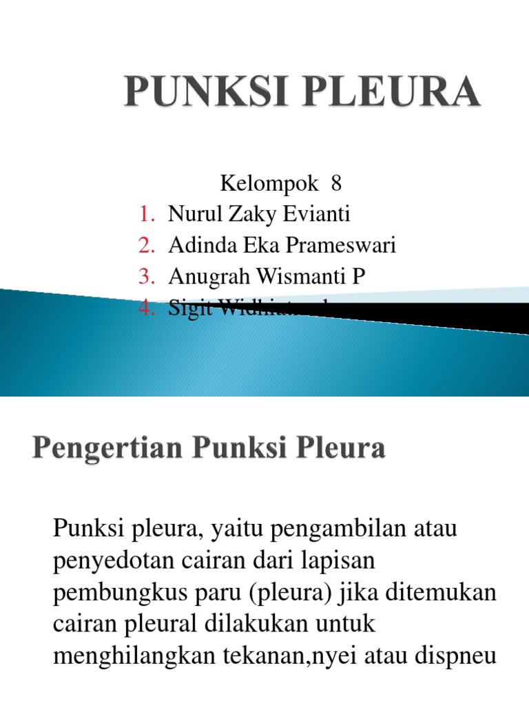 Prosedur dan Manajemen Punksi Pleura | PDF | Pengembangan Diri ...