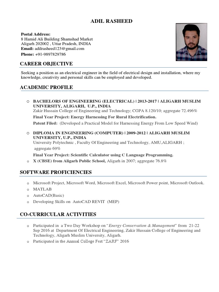Adil CV Final | PDF | Computing | Engineering