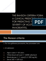 Ranson Criteria for Acute Pancreatitis | PDF | Health Care | Health ...