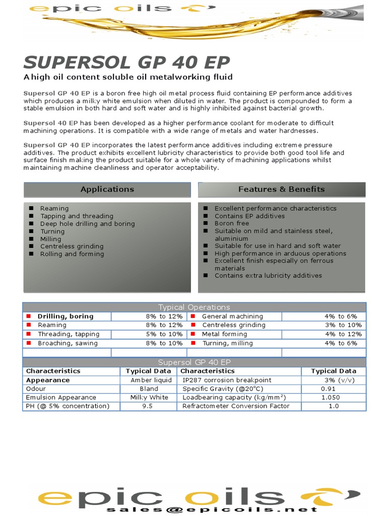 Supersol GP 40 Ep Tds | PDF | Corrosion | Water