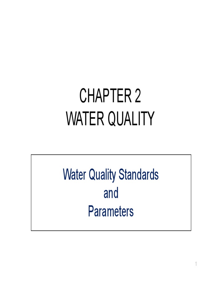 Chapter 2 Water Quality (New) | PDF | Alkalinity | Ph