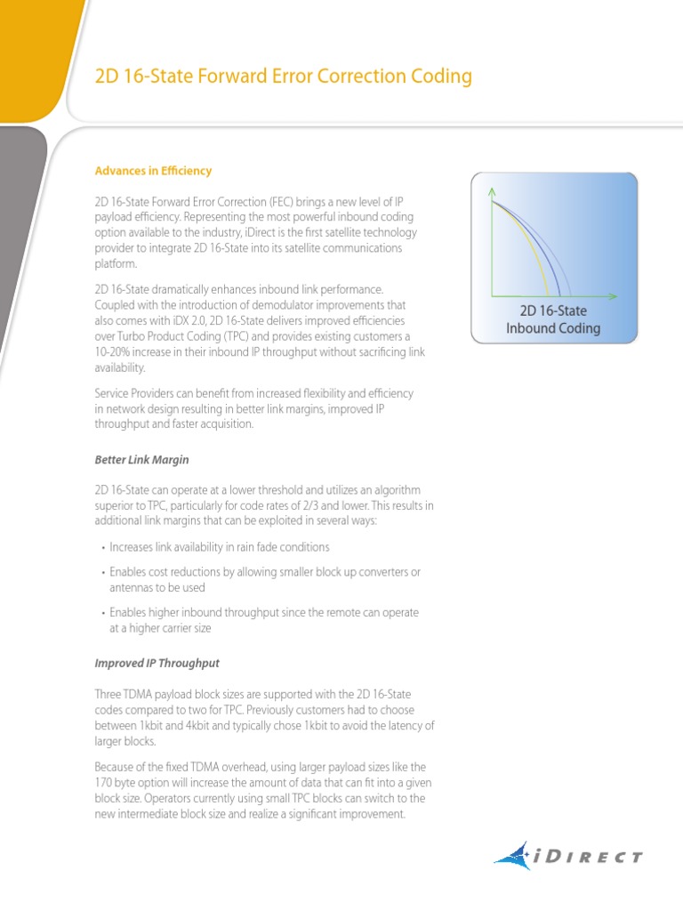 2D 16-State FEC: Enhanced IP Throughput | PDF | Forward Error ...