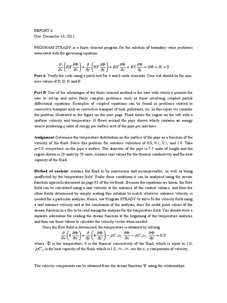 Report 4 | PDF | Finite Element Method | Subroutine