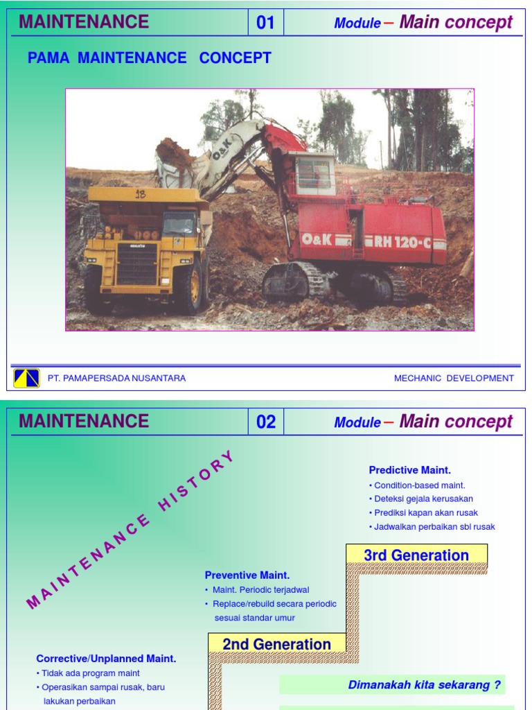 Maintenance Concept PAMA | PDF