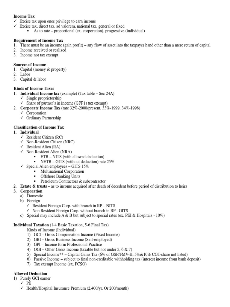 Income Tax | PDF | Income Tax | Tax Deduction