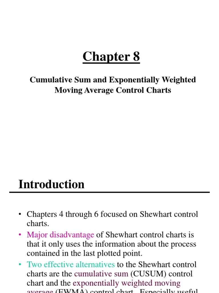 Chap08 Moving Average Control Charts 2 | PDF | Moving Average | Analysis