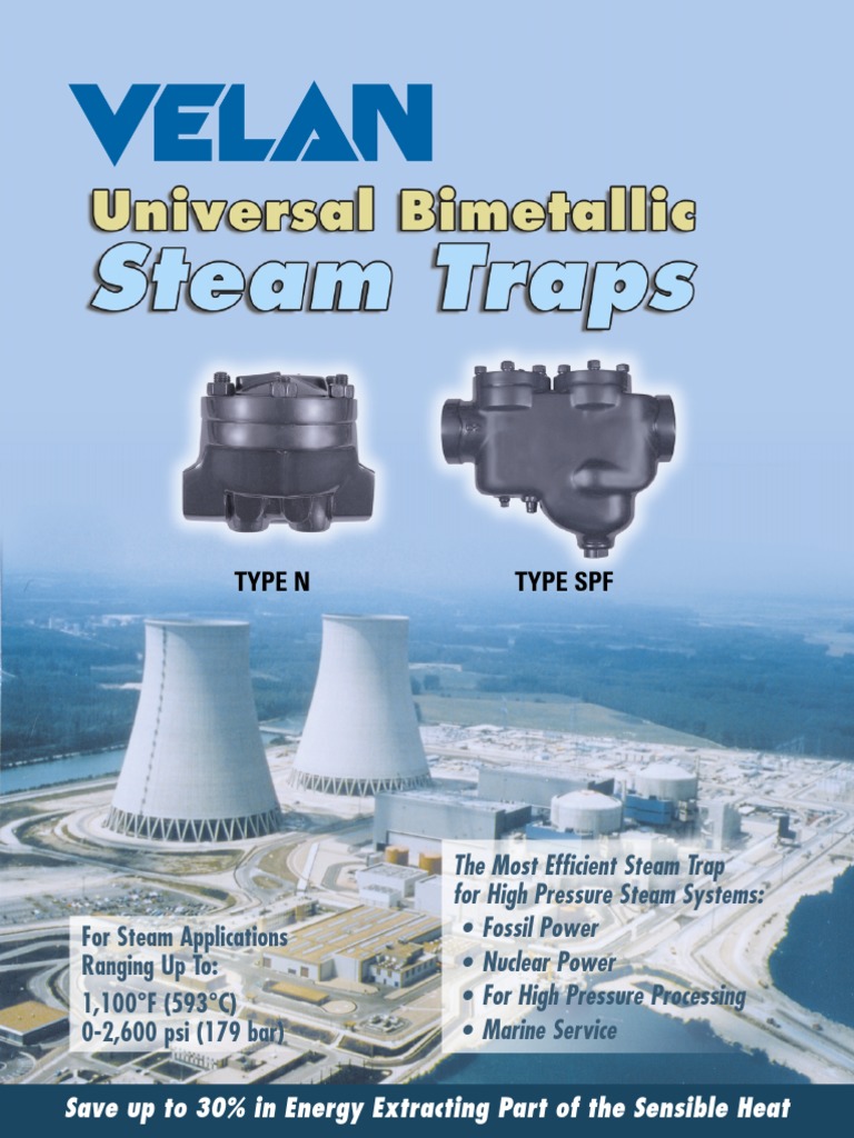 Velan High Pressure Steam Trapping Brochure PDF | PDF | Steam | Boiler