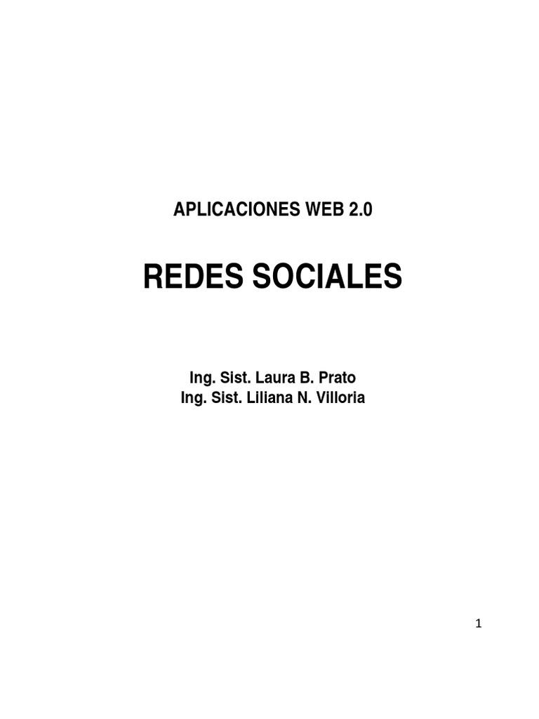 Aplicaciones Web 2.0 Redes Sociales | PDF | Servicio de redes sociales ...