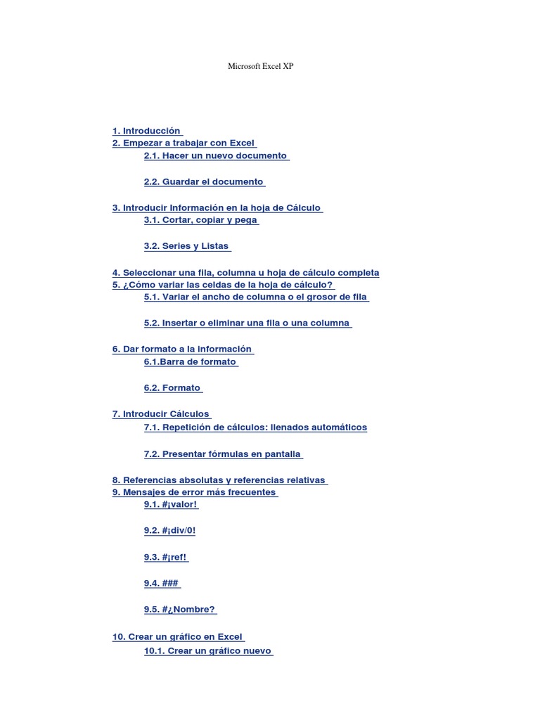 (Manuales) Tutorial Excel 2002 (Office XP-spanish) PDF | PDF | Business