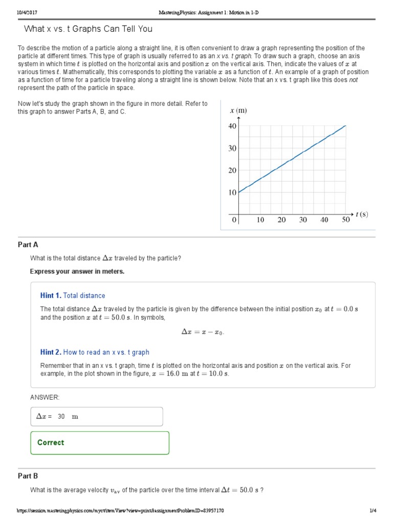 Understanding x vs. t Graphs in Motion | PDF | Velocity | Acceleration