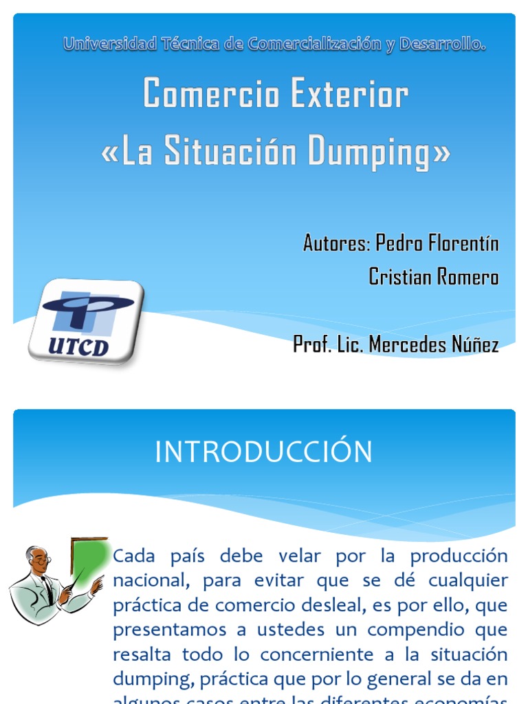 Qué Es El Dumping | PDF | Dumping (política de precios) | El comercio ...