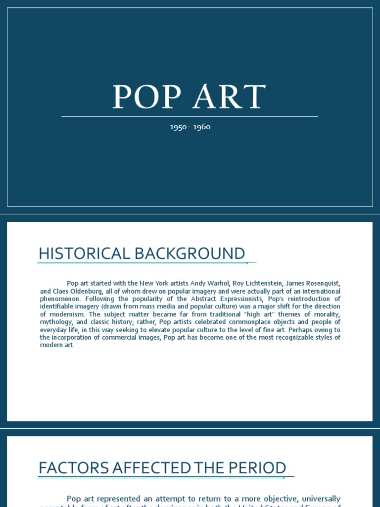 Pop Art | PDF | Communication Design | Museology