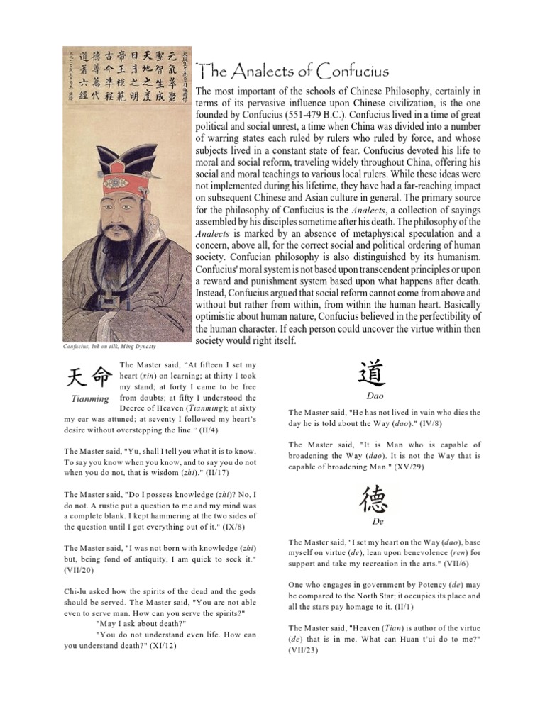 Confucius' Teachings in the Analects | PDF | Confucius | Confucianism