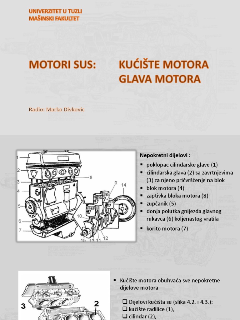 Kućište Motor Glava Motora - Prezentacija | PDF
