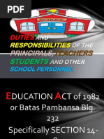 Students Duties and Responsibilities | PDF | Teachers | Classroom