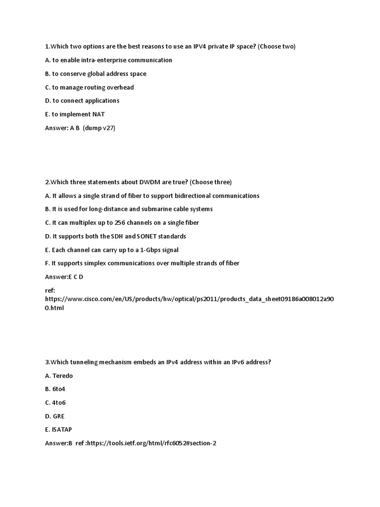 Ccna Dumps 75q | PDF | Ip Address | Router (Computing)