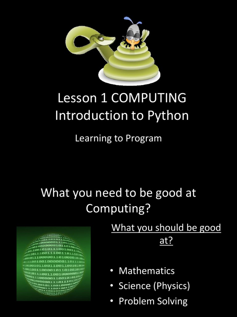 Taster Lesson Python1 Download Free Pdf Variable Computer Science Computer Program