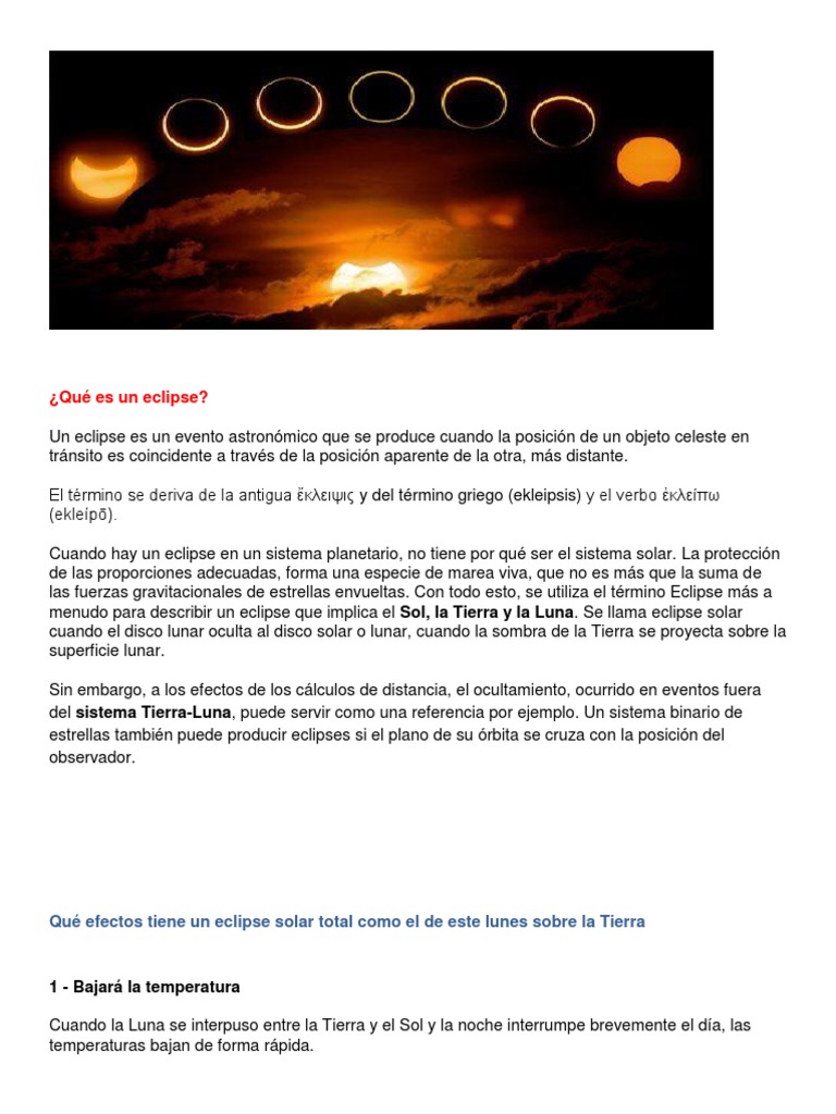 Qué Es Un Eclipse | PDF | Eclipse | Luna
